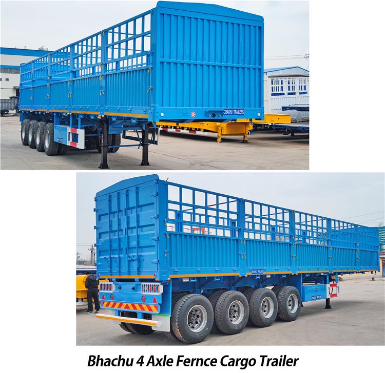Bhachu 4 Axle 80 Ton Fence Cargo Trailer for Sale In Tanzania - Bhachu ...