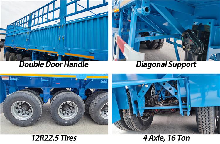 Bhachu 4 Axle 80 Ton Fence Cargo Trailer for Sale In Tanzania - Bhachu ...