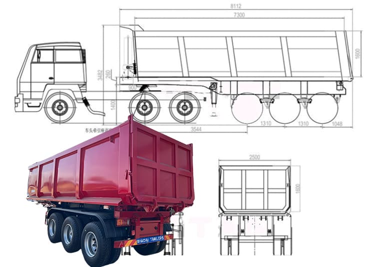 3 Axle Tipper Semi Tipping Trailer Price for Sale in Tanzania