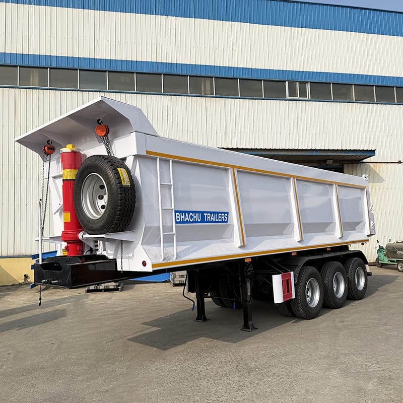 Tri/Triple/Three/3 Axle Hydraulic End Dump Semi Trailer for Sale in ...